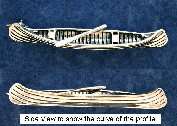 Canoe Pin - Sterling Silver – Spruce Mountain Designs